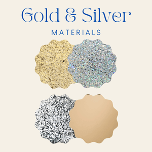 👑 Gold & Silver Materials | Order Now at Crafty Cuts Laser