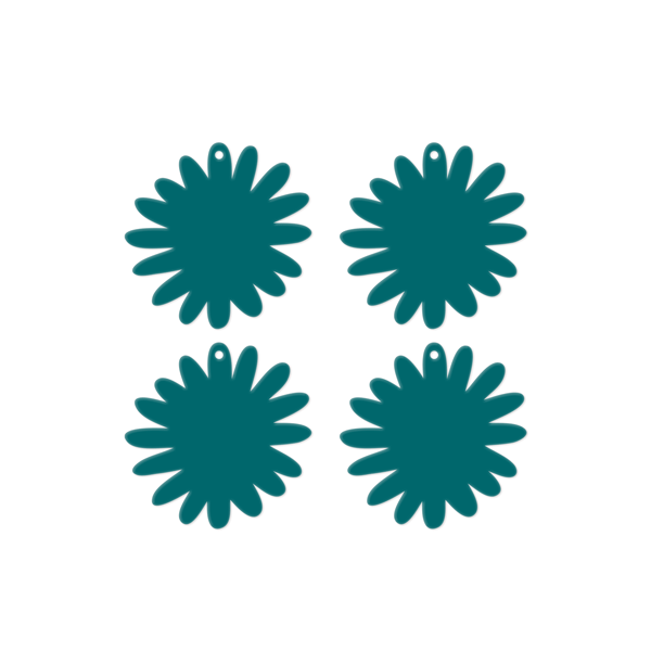 © 30mm Floret Charms - 2 Pair – Crafty Cuts Laser
