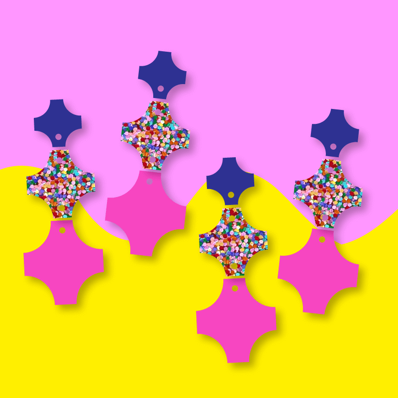 Chunky Cross Totem - 3 Pair Set – Crafty Cuts Laser