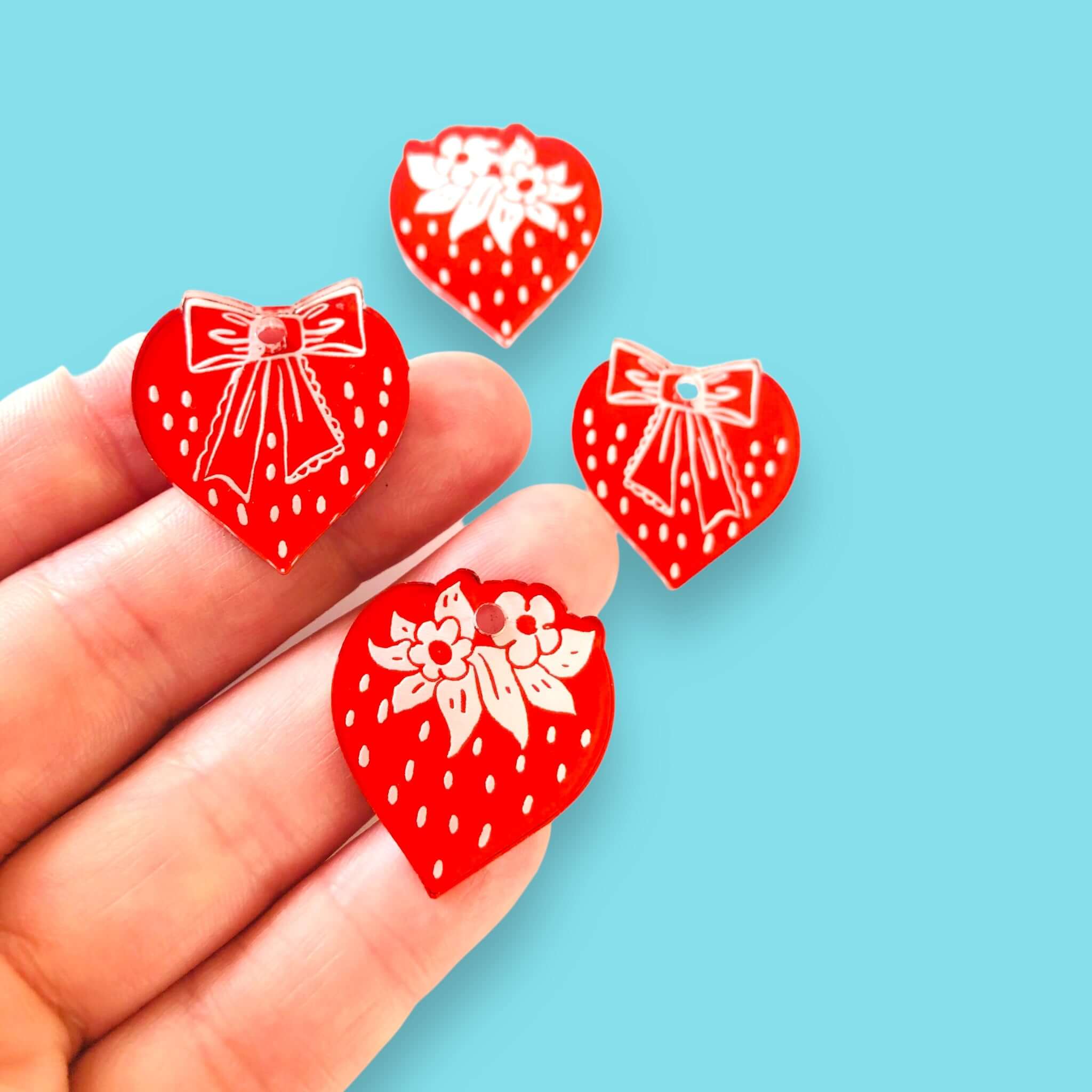 Deluxe Strawberry Cuties - 5 Pair Set – Crafty Cuts Laser