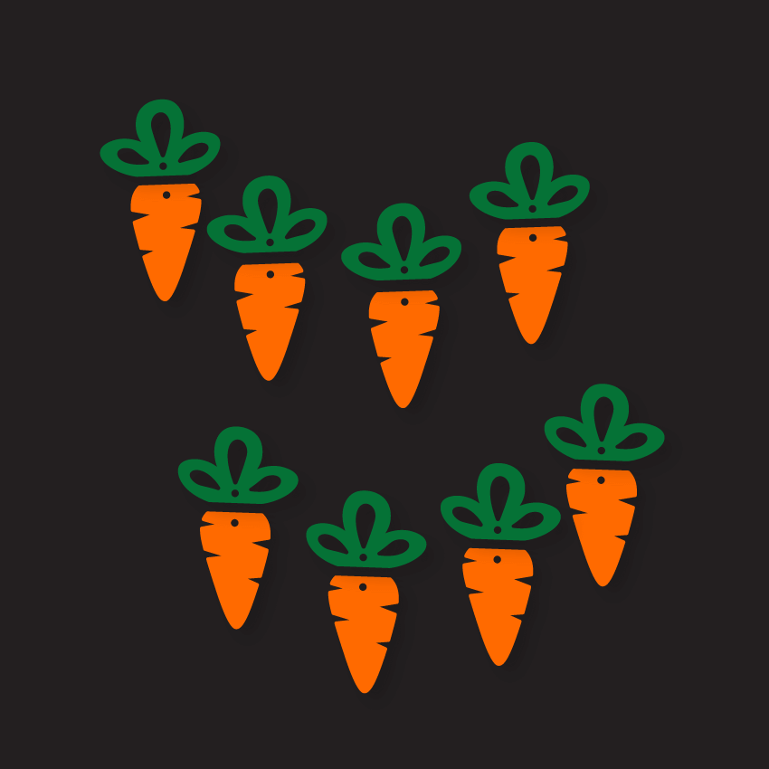 Loopy Carrots- 4 Pair Set – Crafty Cuts Laser