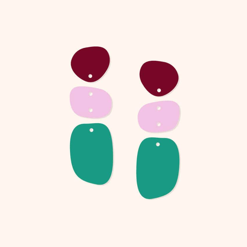 Totem Trio - Pebble Stax - 3 Pair Set – Crafty Cuts Laser